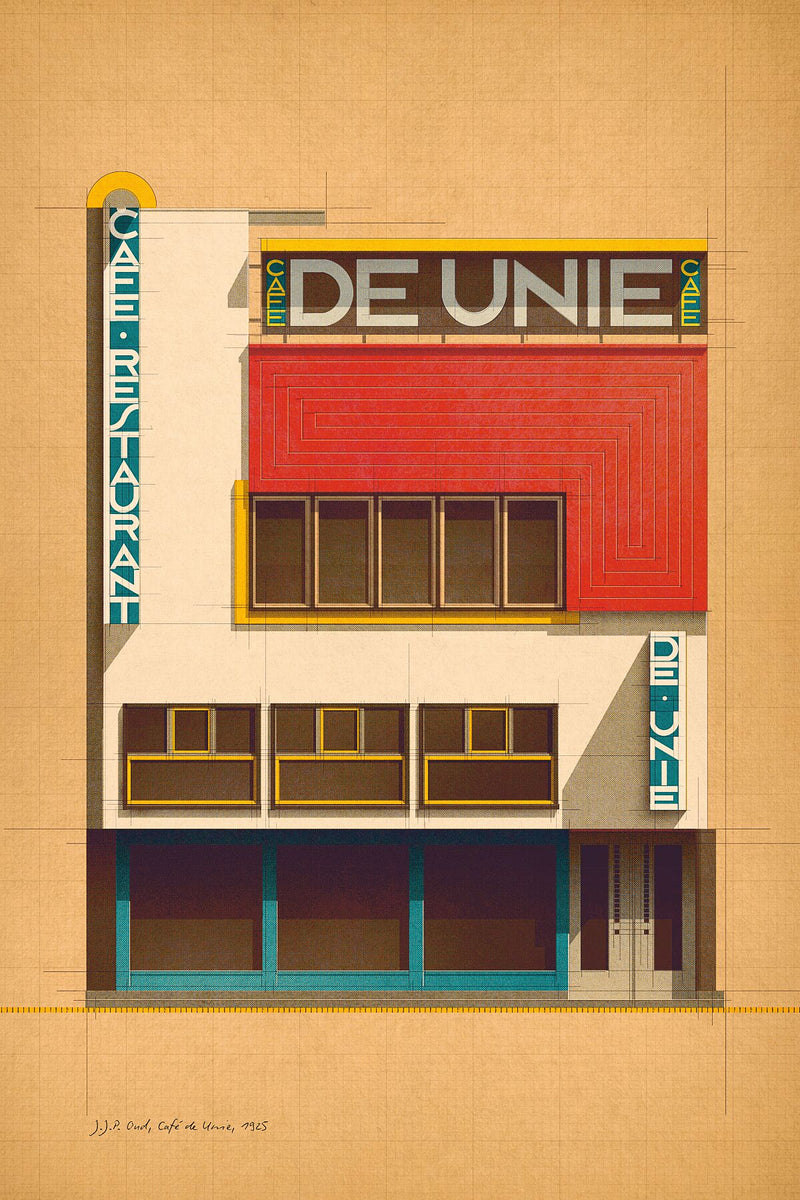J.J.P. Oud, Café de Unie, 1925 – Prints by Studio Sander Patelski